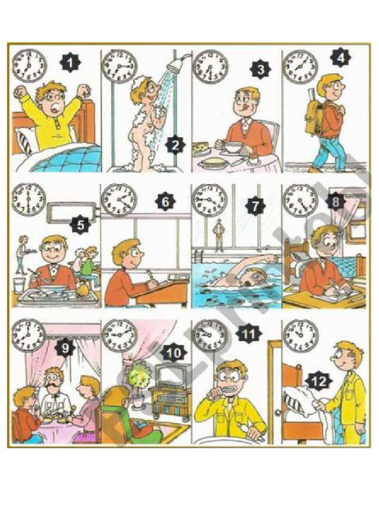 Daily Routine Act 5 y 6 Augost | PDF