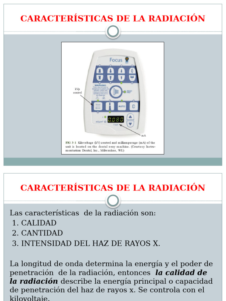 Cxs. de La Radiación | PDF | Rayo X | Voltio