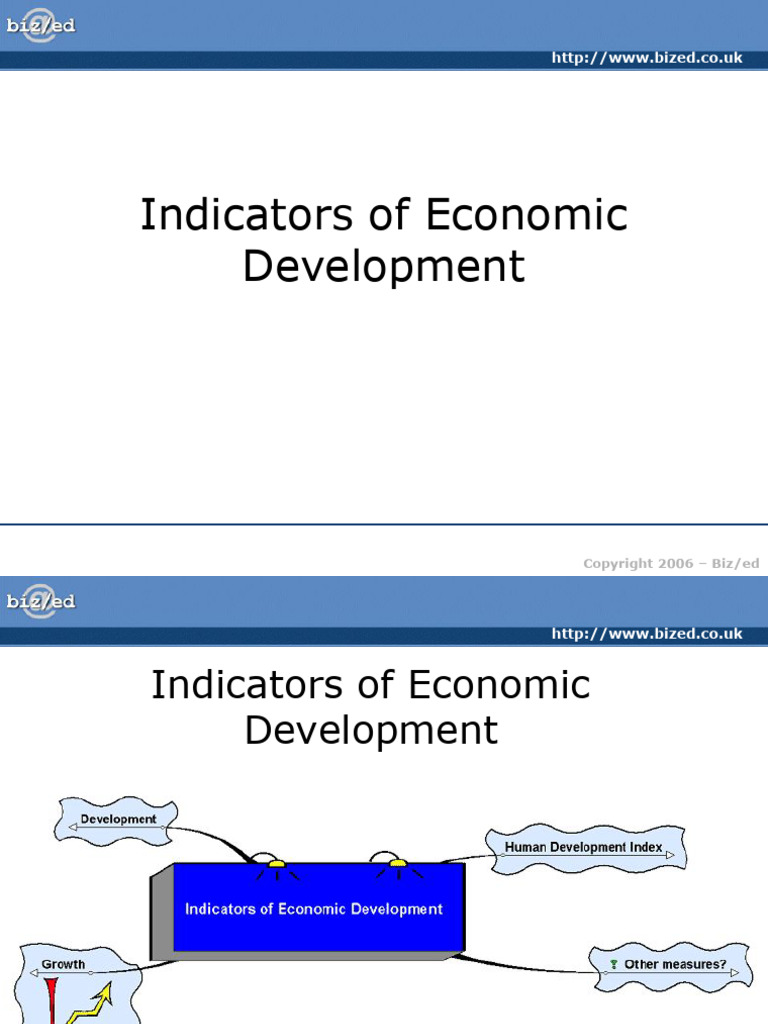 Indicators of Economic Development | PDF | Gross Domestic Product ...