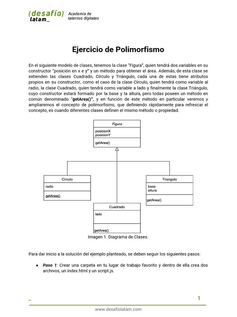 Ejercicio de Polimorfismo en Clases | PDF | Constructor (Programación Orientada a Objetos ...