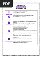 Isbar Clinical Handover Form - Template | PDF