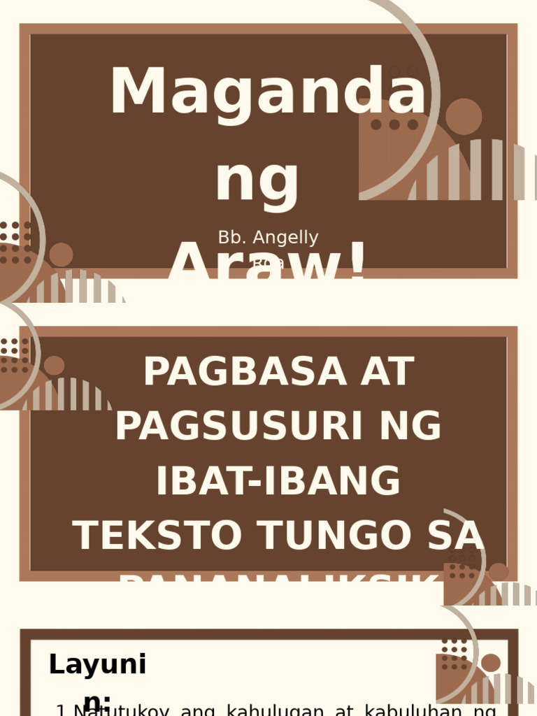 Pagbasa Week 1 | PDF