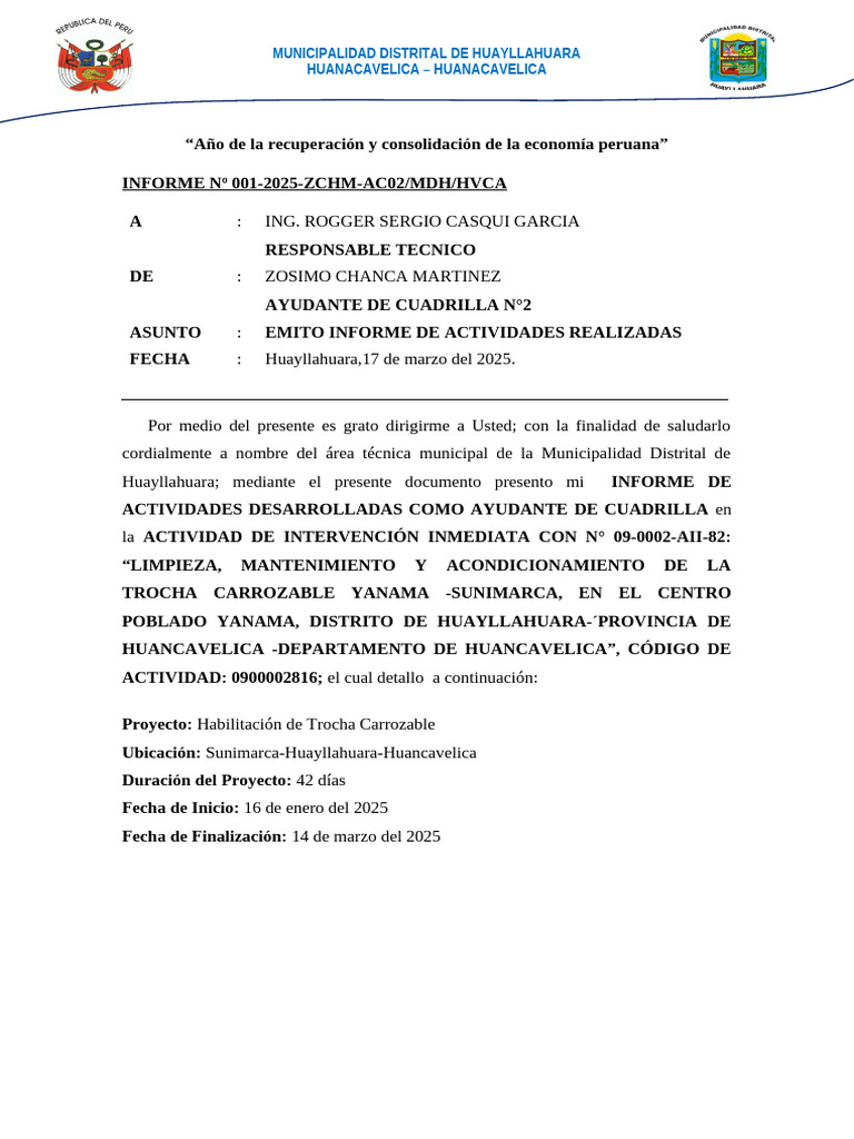 Zosimo Informe | PDF