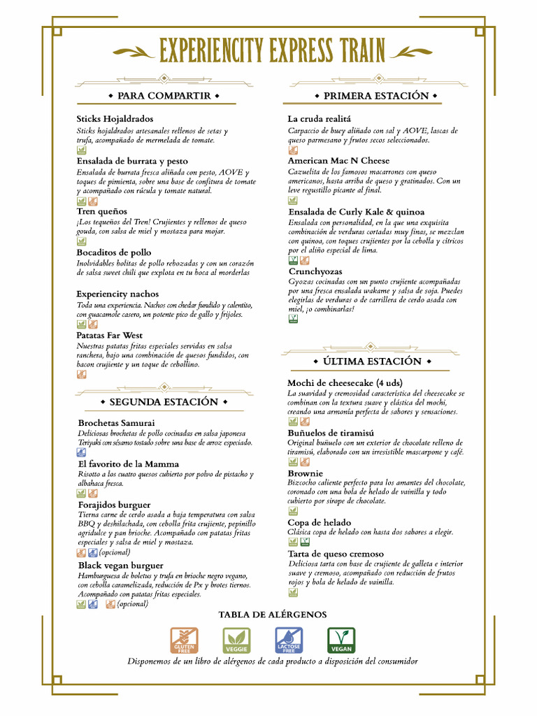 Menú Gourmet: Ensaladas y Platos Variados | PDF