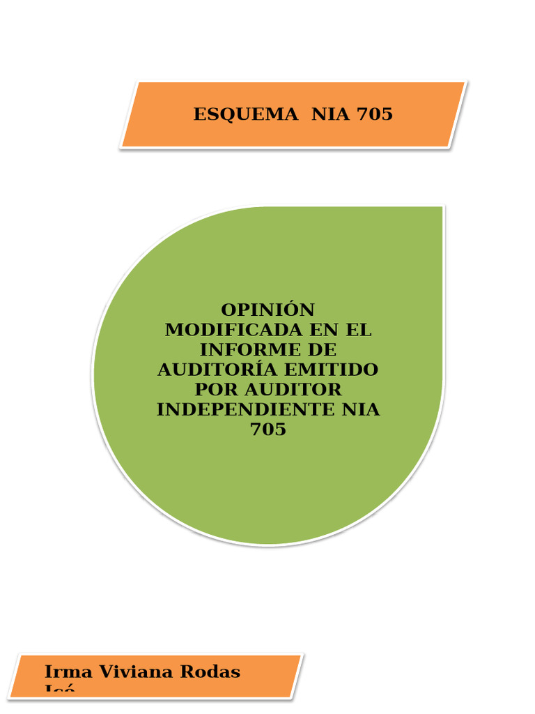 Esquema NIA 705 | PDF | Auditoría | Contralor