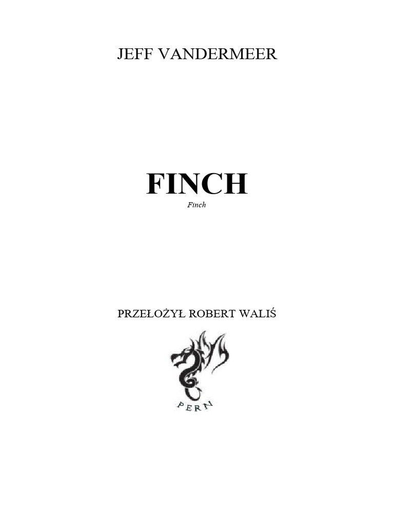 VanderMeer Jeff - Finch | PDF