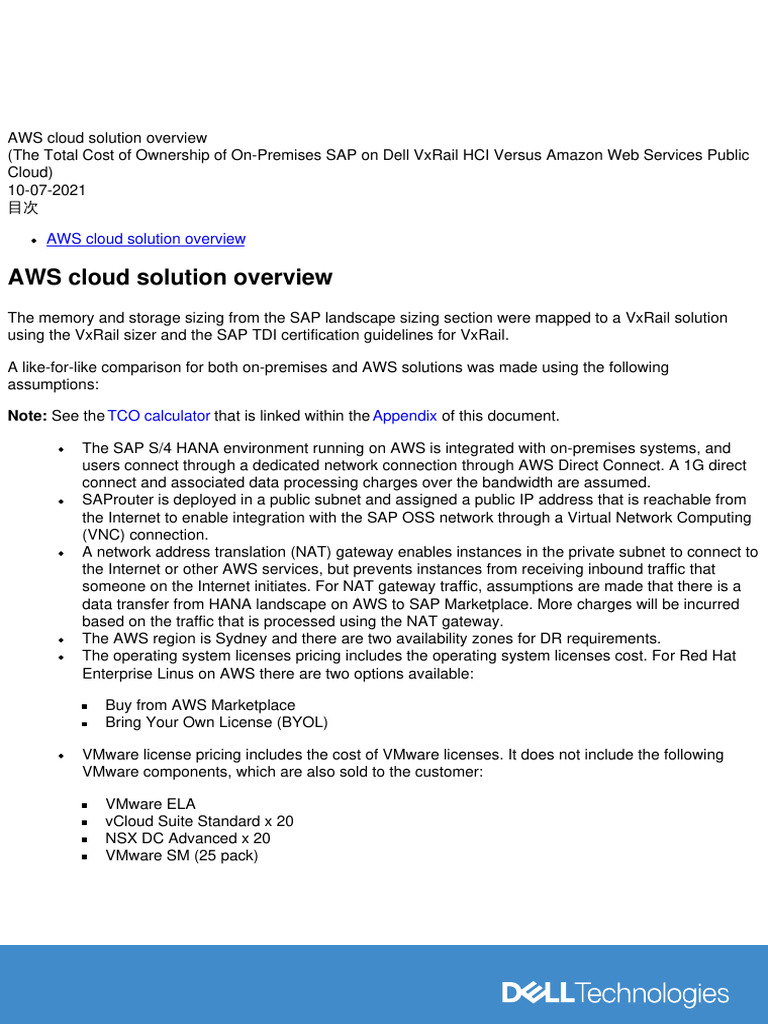 AWS Cloud Solution Overview | PDF | Cloud Computing | Amazon Web Services