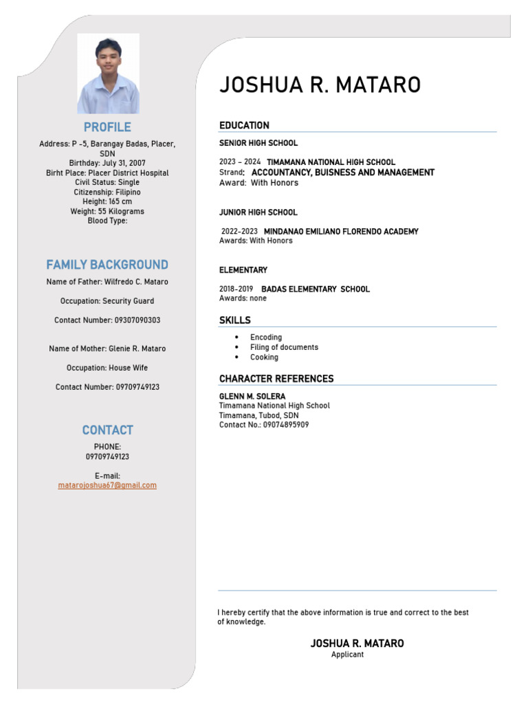 Mataro Pinaka Final Resume | PDF