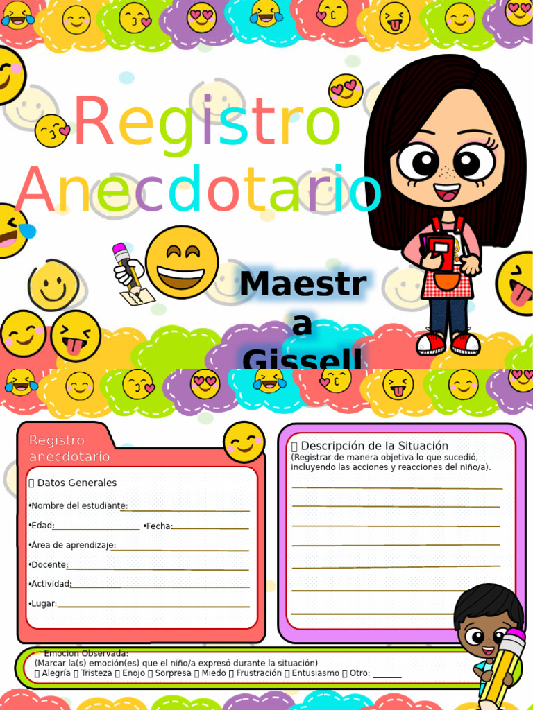 Registro de Anecdotario | PDF | Las emociones | Aprendizaje
