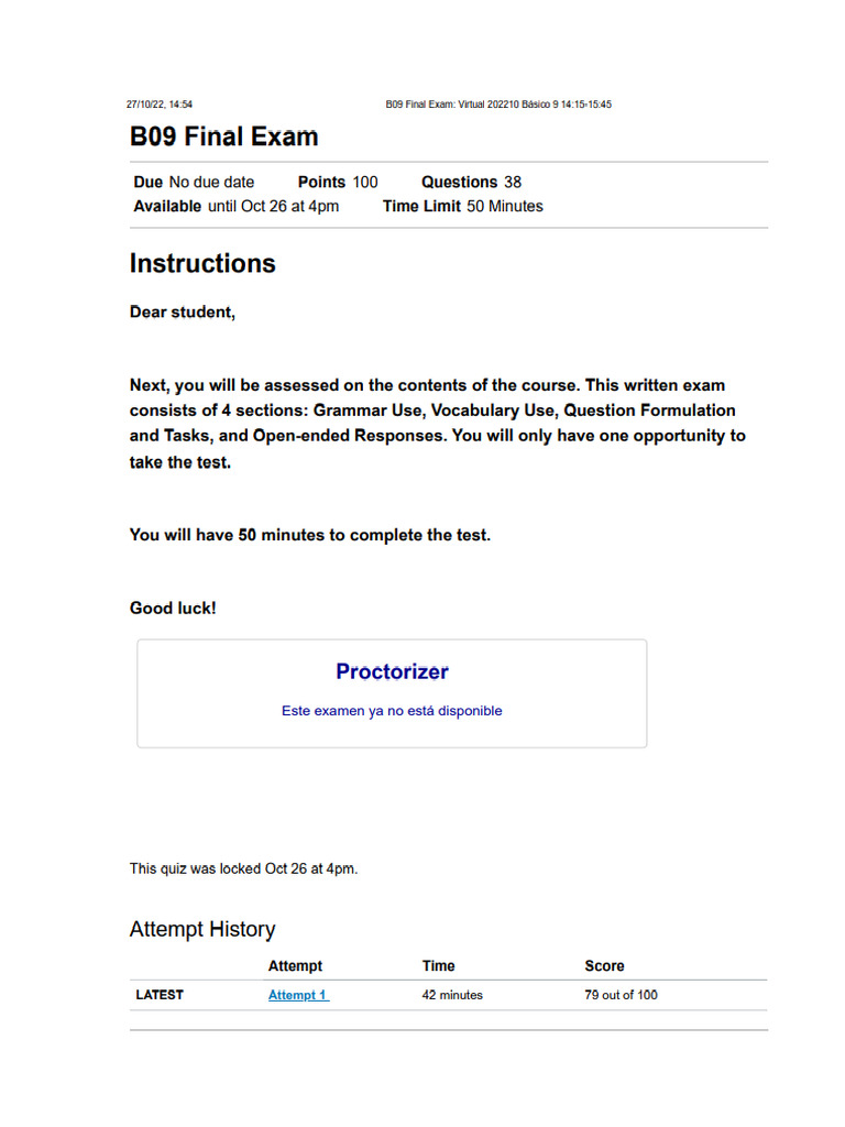 b09 Final Exam Icpna Virtual 202210 | PDF