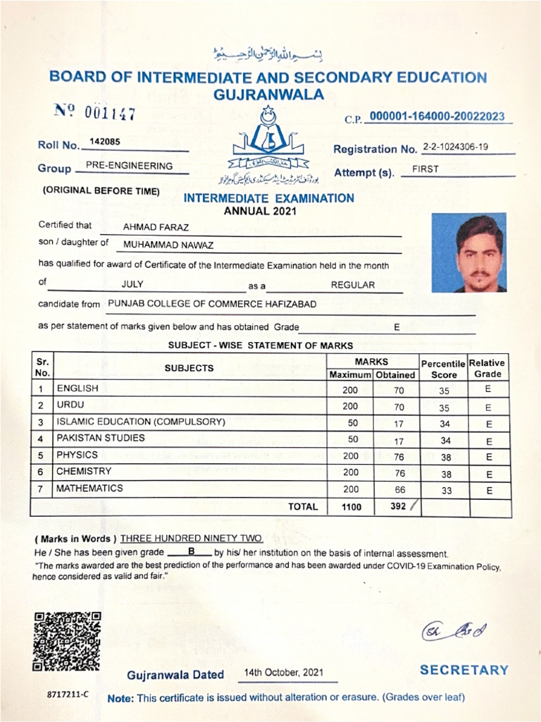 BOARD OF INTERMEDIATE AND SECONDARY EDUCATION | PDF