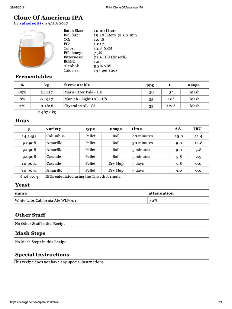American IPA 10L | PDF