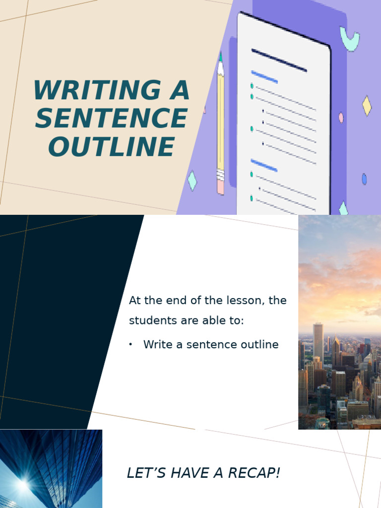 Writing a sentence outline | PDF | Learning | Human Communication