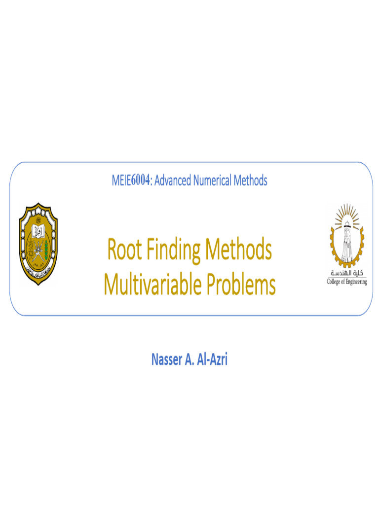 3-Root Finding-Open Methods-Multivariate | PDF | Derivative | Applied Mathematics