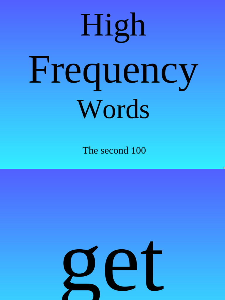 HFW - High Frequency Words | PDF
