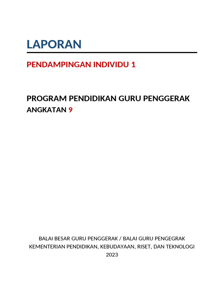 Laporan PI 1 | PDF