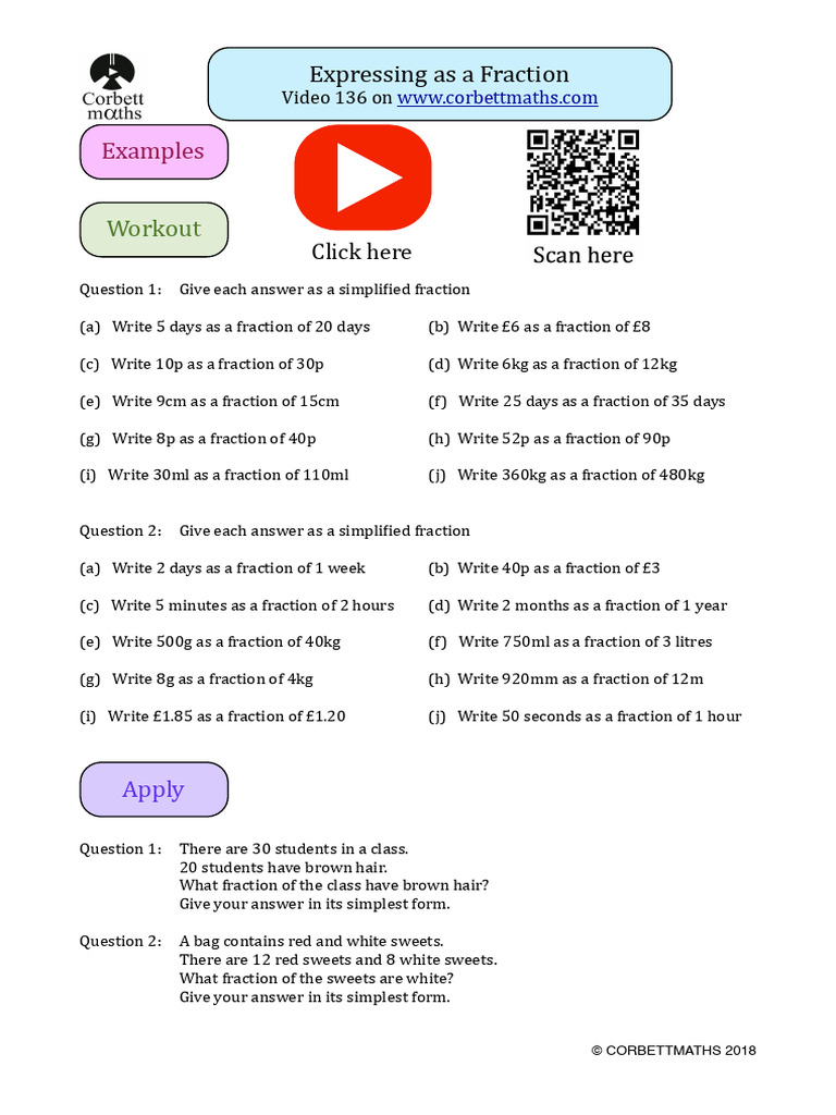 Simplifying Fractions Examples | PDF