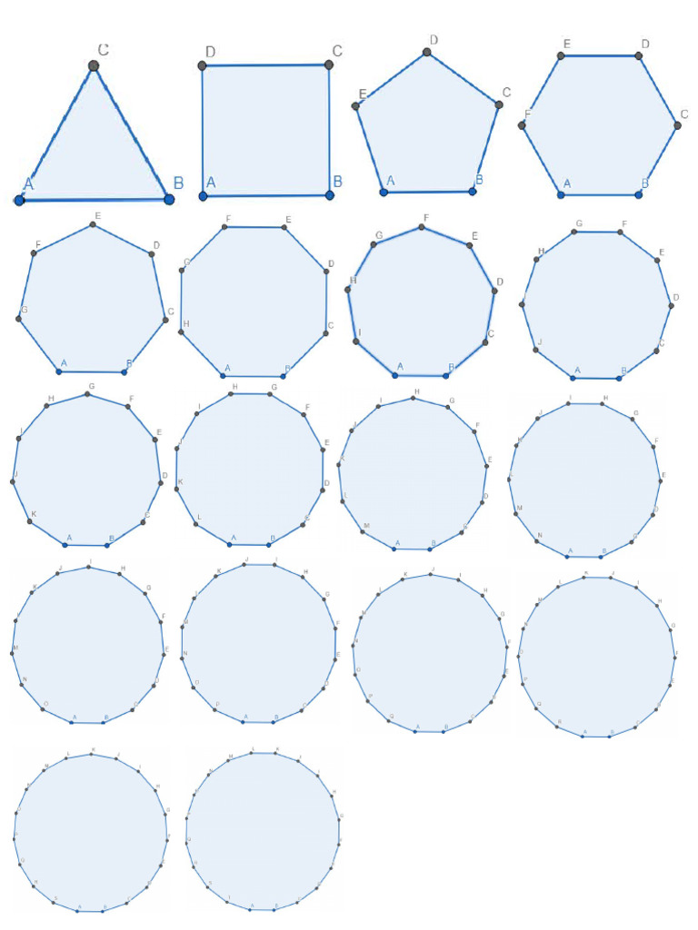 FIGURAS GEOMETRICAS 3-20 Lados | PDF