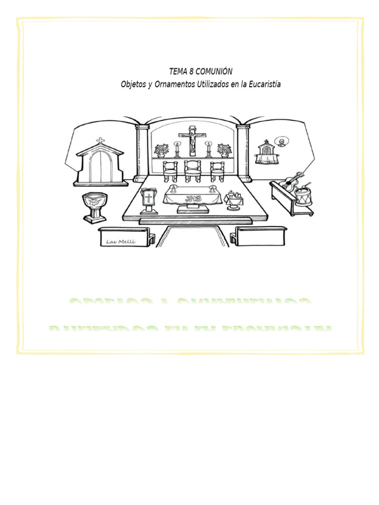 Objetos Y Ornamentos Litúrgicos Pdf Eucaristía Liturgia