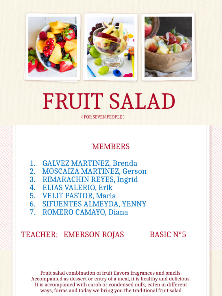Fruit Salad | PDF