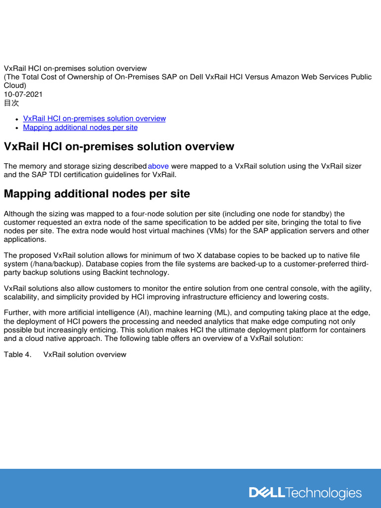 VxRail HCI On-Premises Solution Overview | PDF | Computer Cluster | Cloud Computing