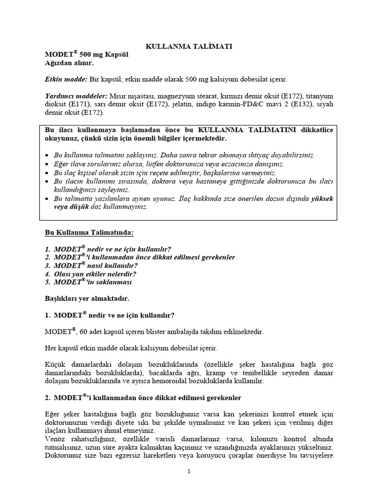 Modet 500 MG Kapsul | PDF