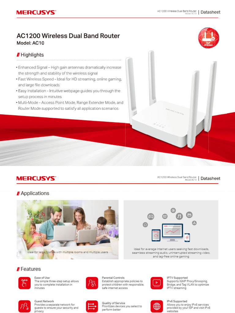 AC10 (EU) 1.0-Datasheet20210702090637 | PDF | Wi Fi | Ieee 802.11