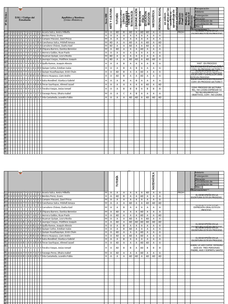 008 Consolidado Joselin Mejia 3ro-Prim B | PDF | Aprendizaje | Cognición