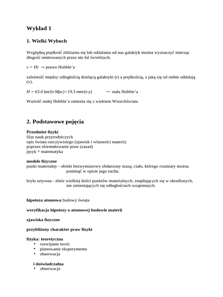 Wyklad 1 Konspekt 2012 2013 | PDF