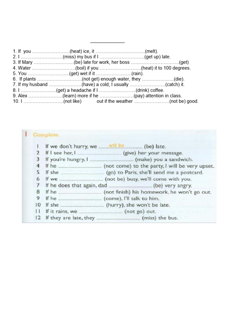 Conditional Sentences - Practice | PDF