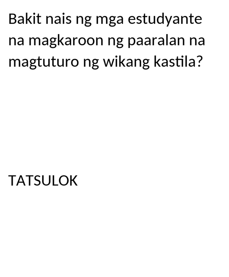 Bakit Nais NG Mga Estudyante Na Magkaroon NG Paaralan Na Magtuturo NG ...