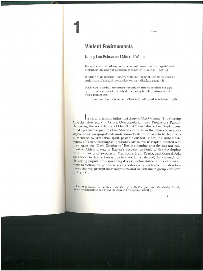 Peluso Watts Violent Environments ( | PDF