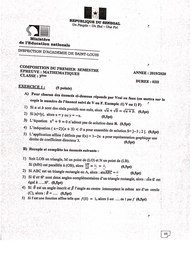 Compo Maths 2020 ST Louis 1er Sem - 20200206103940 | PDF