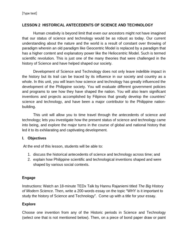 STS Module 1 Leeson 2 | PDF | Wright Brothers | Telescope