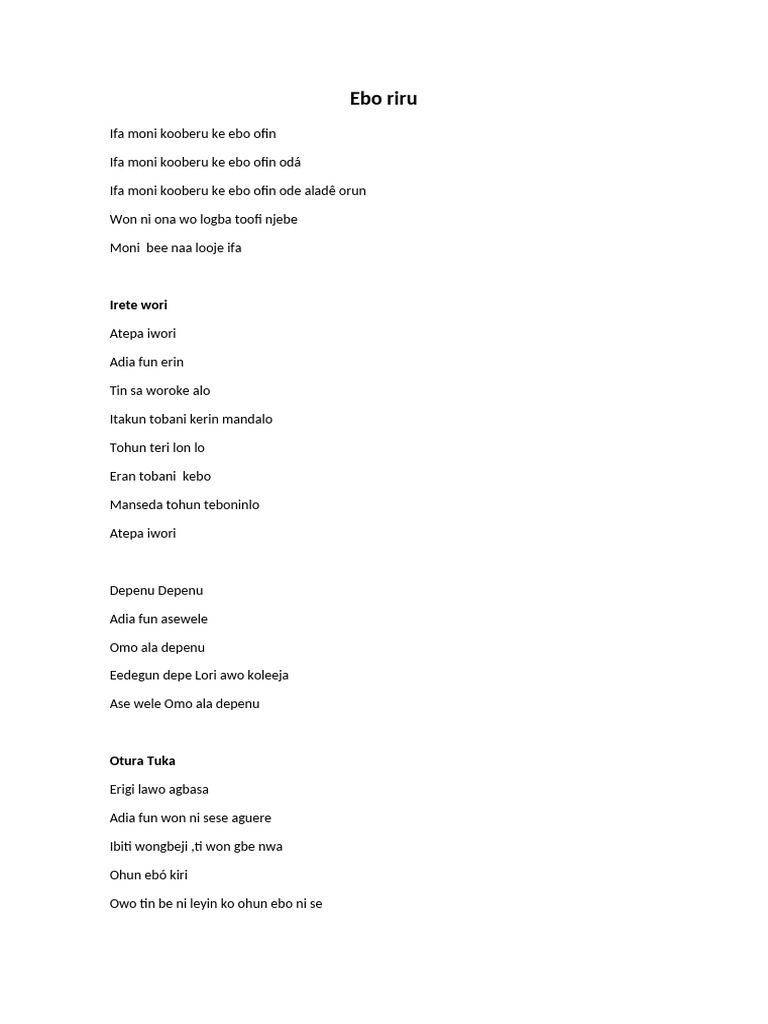 Ebo Riru | PDF