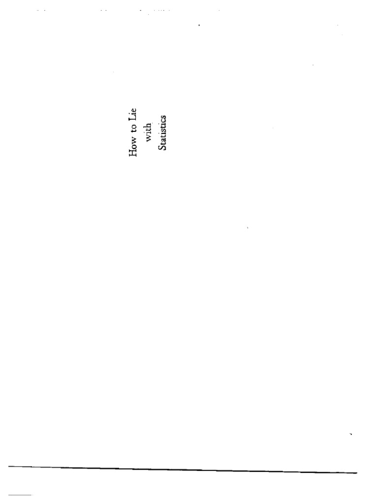 How To Lie With Statistics | PDF