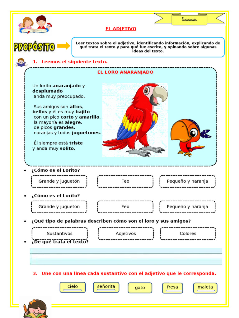 FICHA | PDF | Adjetivo | Color