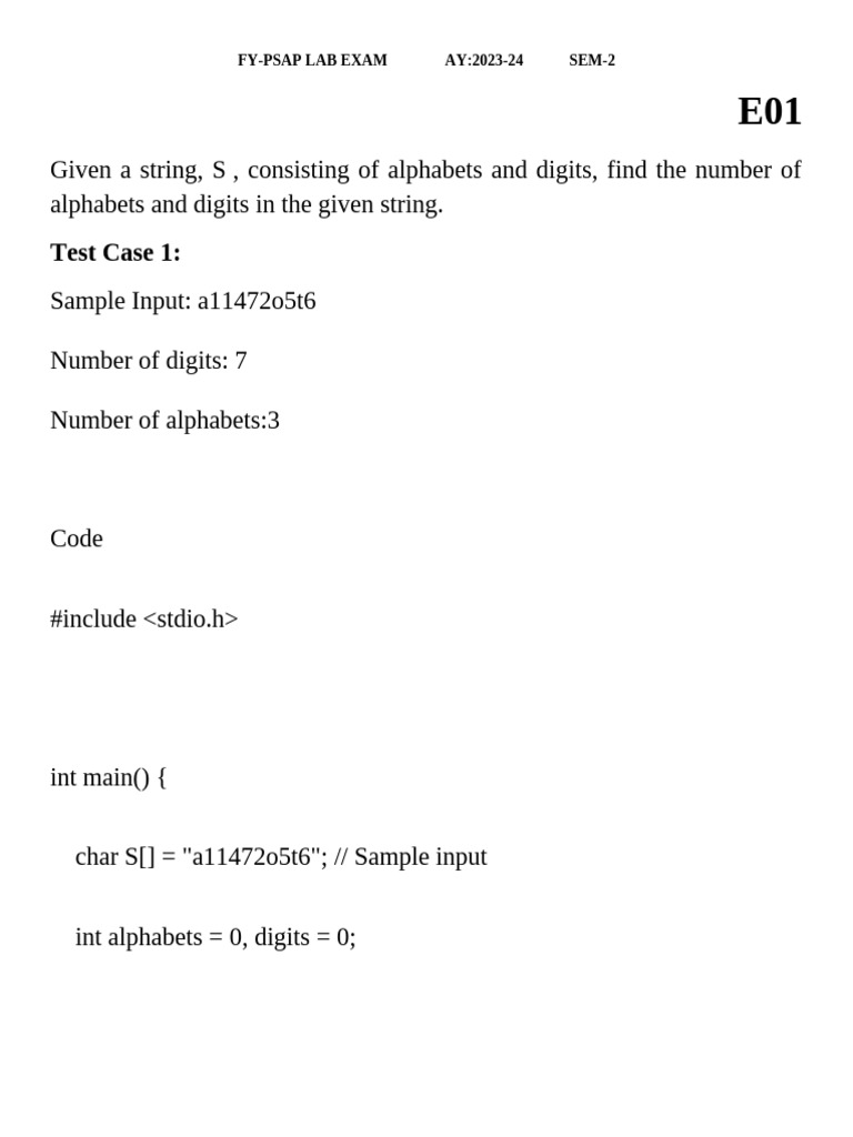 LAB PSAP Problem Statements-1 | PDF | Pointer (Computer Programming) | String (Computer Science)