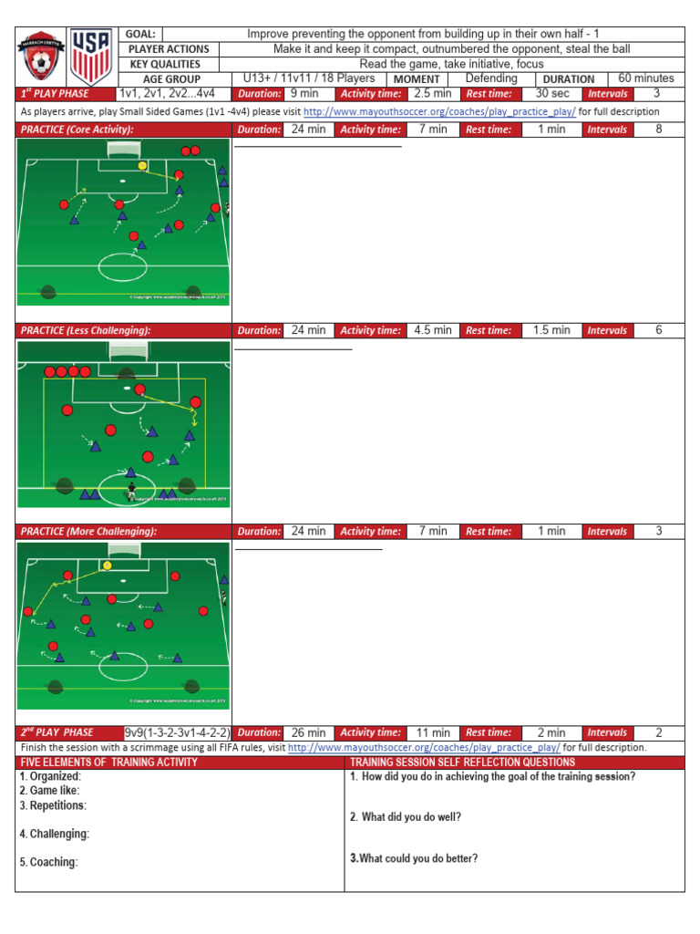 8-U14 Prevent Build Up Oph - 2 Flat | PDF | Sports