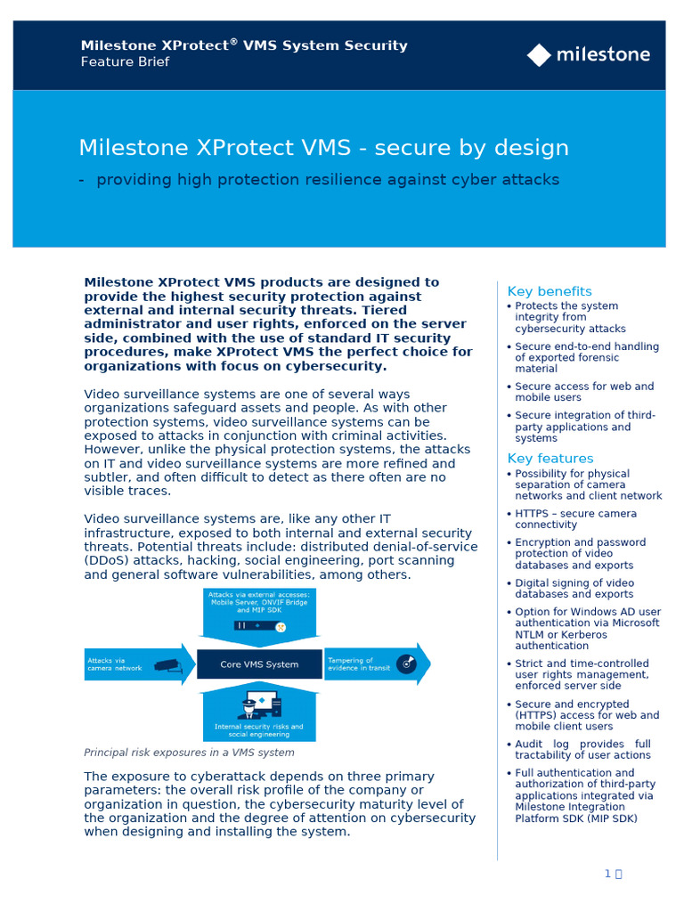 XProtect - VMS - System - Security - Feature Brief - 2019 - R1 - July2020 | PDF | Security ...