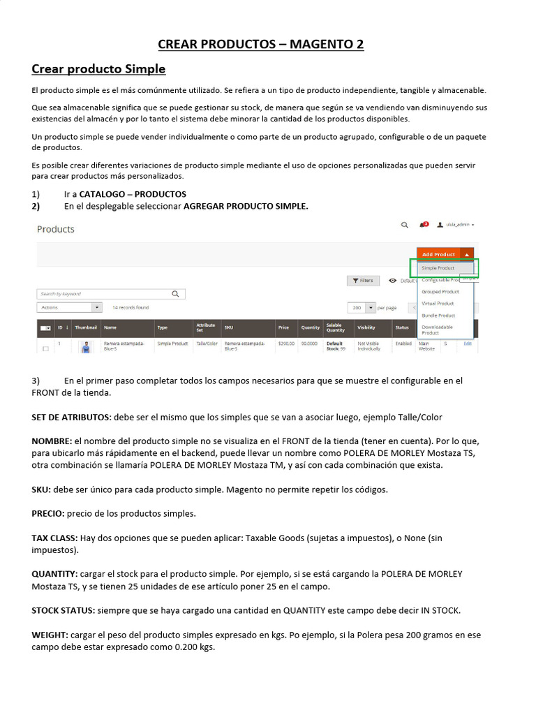 Crear Productos Magento 2 | PDF