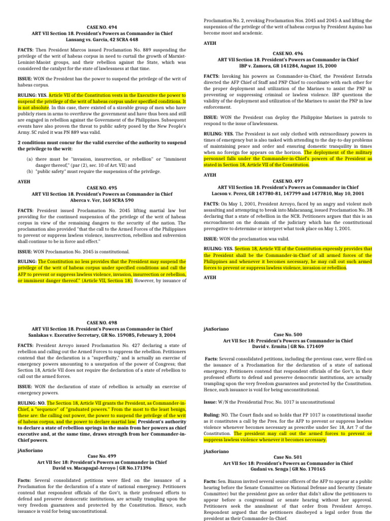 Consti 1 Cases 494 853 | PDF | Pardon | Martial Law
