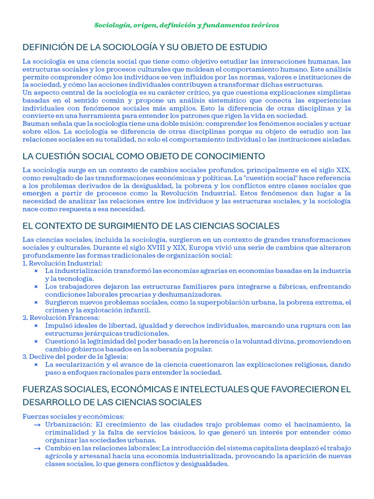 Unidad 1 Final Sociología Unt Psico | PDF | Sociología | Emile Durkheim