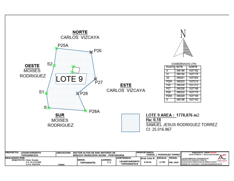 Lote 9 Samuel Rodriguez Torrez Altos de San Antonio | PDF