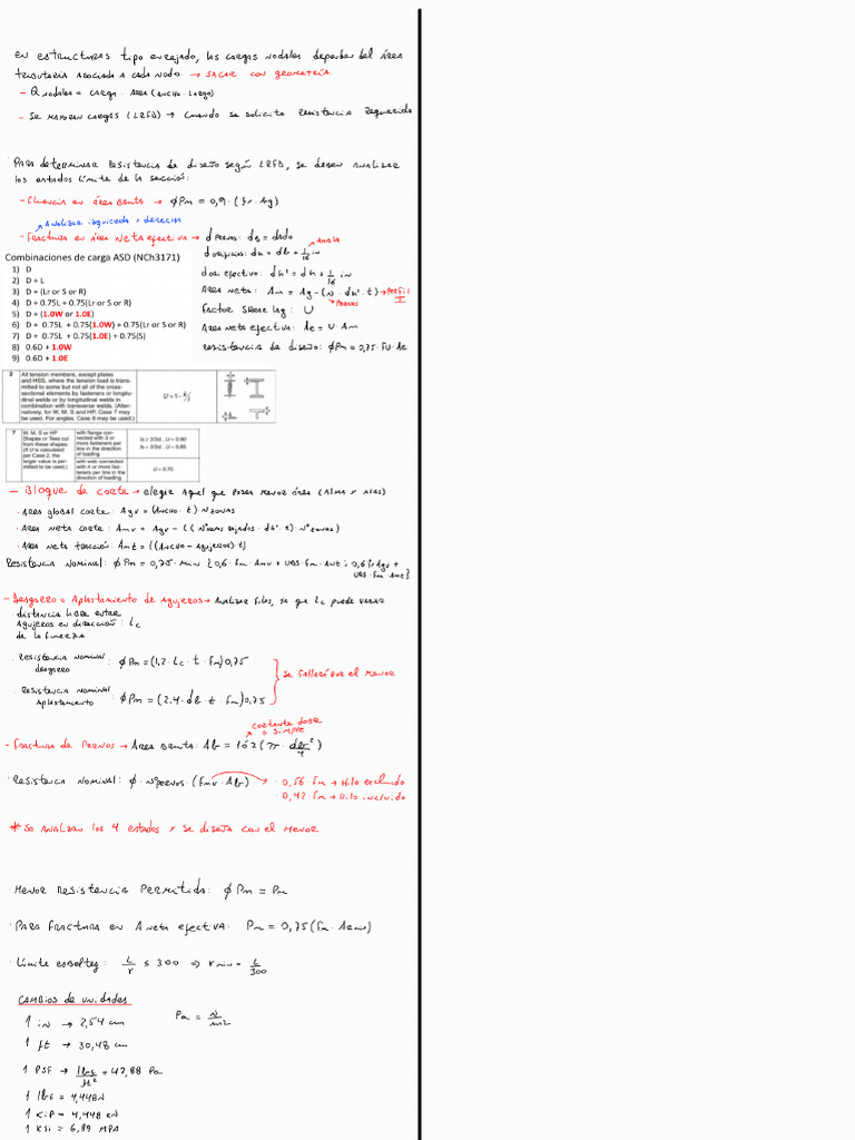 Formulario c1 Acero 240911 014023 | PDF | Resistencia a la tracción | Ingeniería estructural