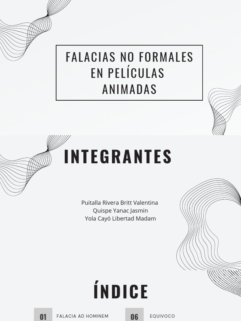 Falacias No Formales en Películas Animadas | PDF | Falacia | Lógica