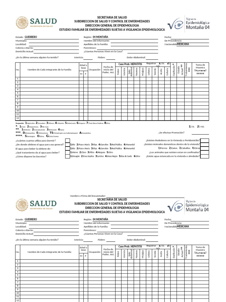 Estudio Familiar de Brote Hepatitis (2) | PDF