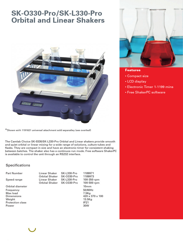 Sk O330 Sk L330 Pro Shakers Overview Pdf