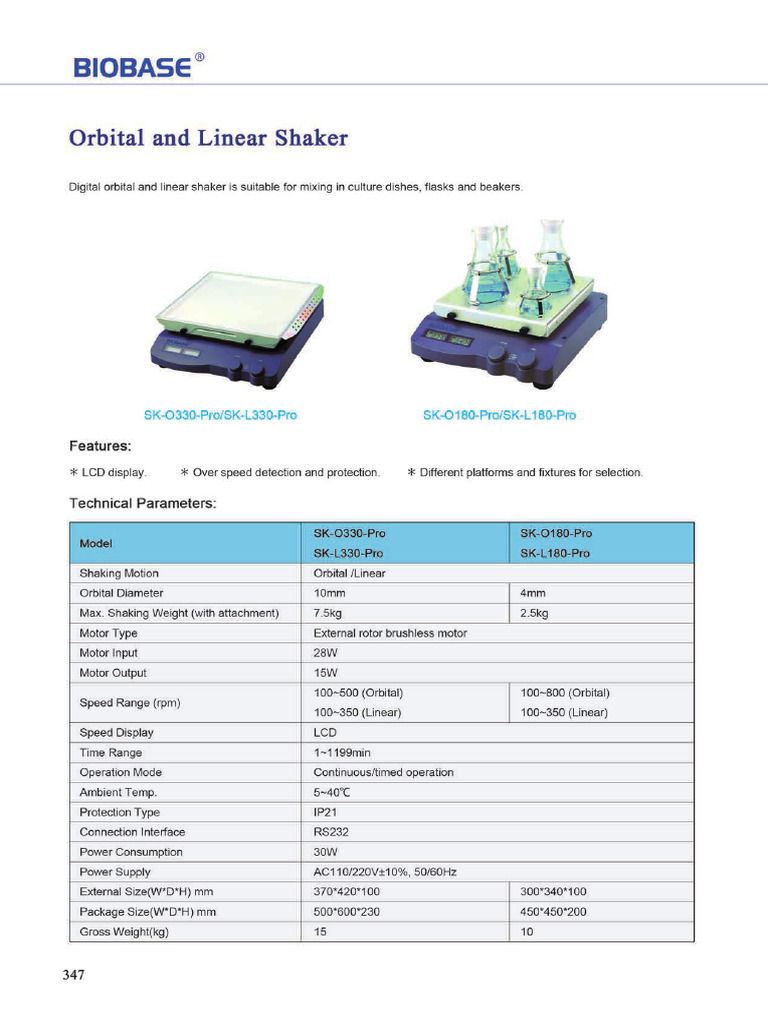 Orbital And Linear Shaker Pdf