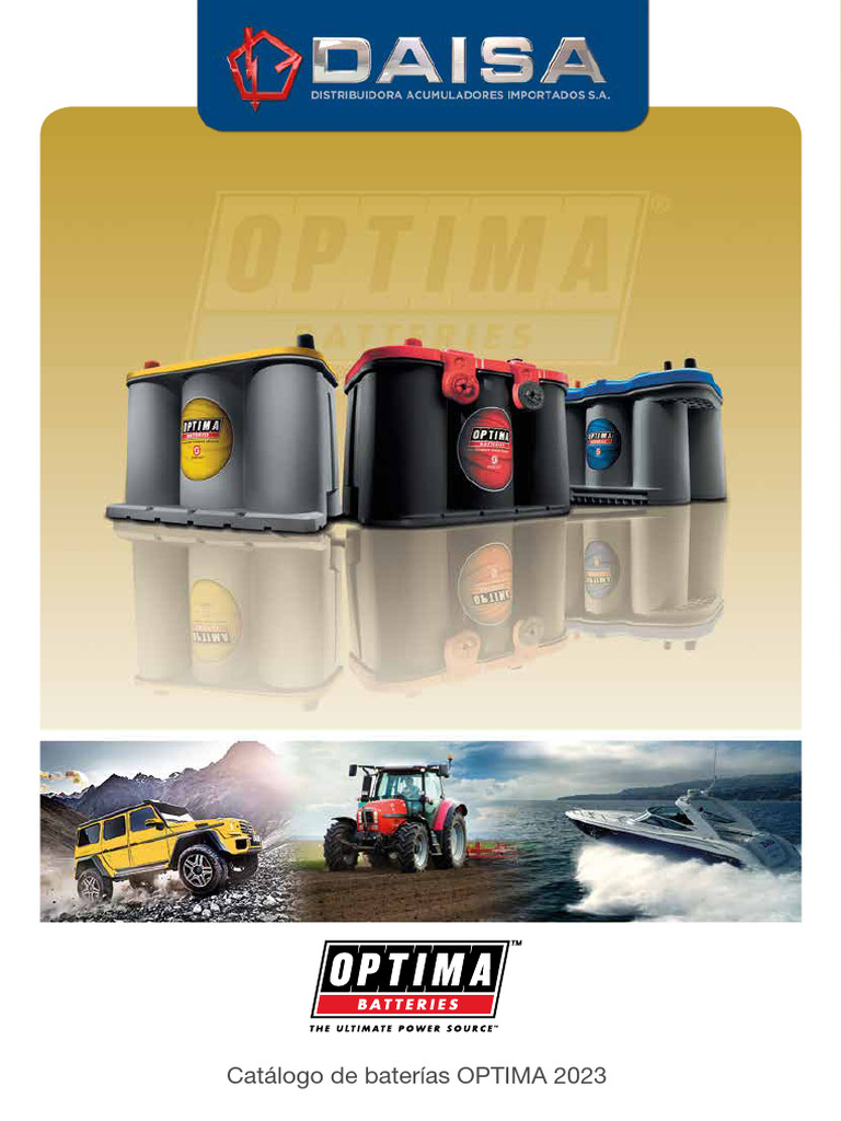 Catalogo-Optima 2023 Sin-Pvp | PDF | Electroquímica | Células Galvánicas